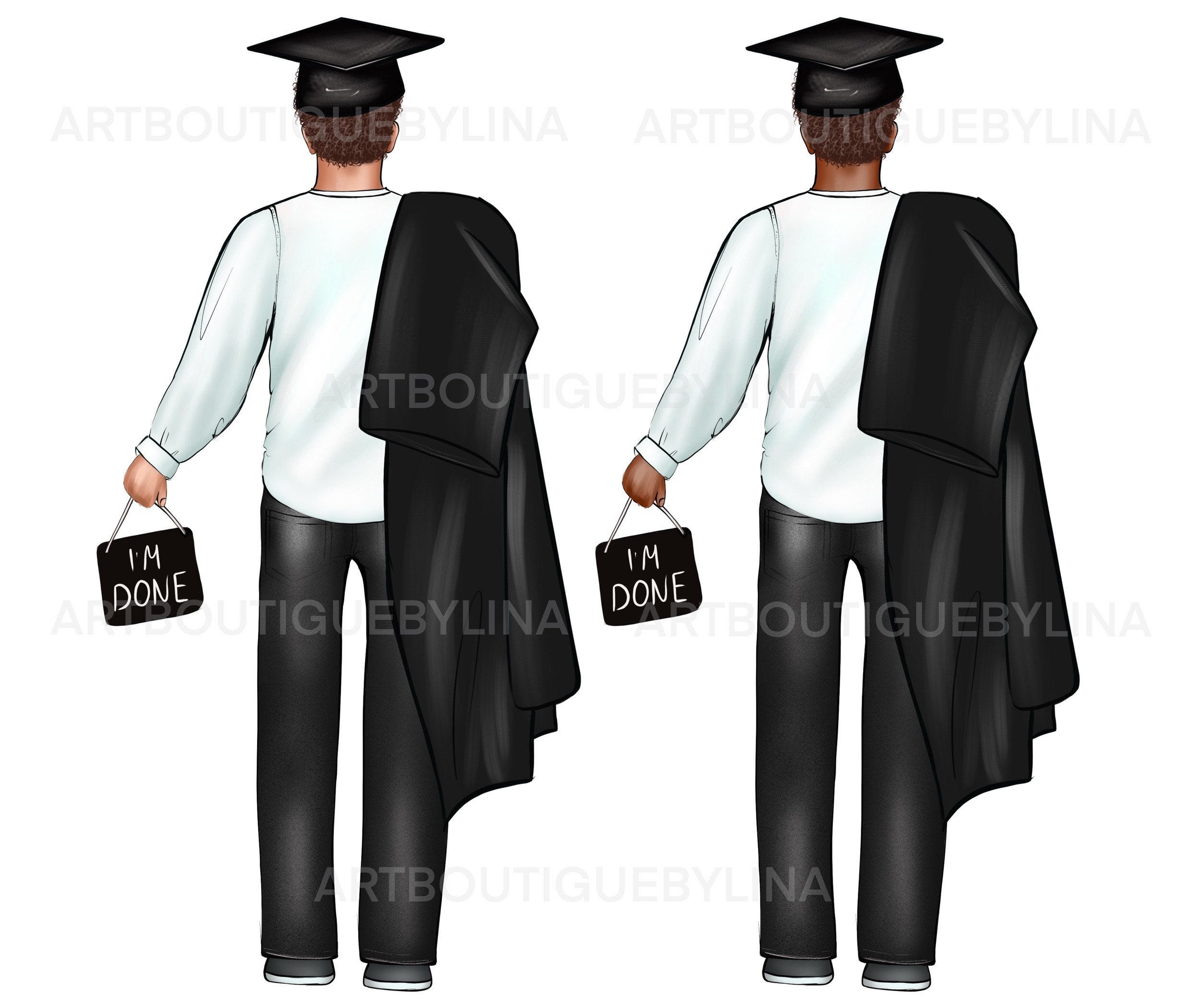 Graduation Clipart Graduating Boys Planner Stickers College - Etsy