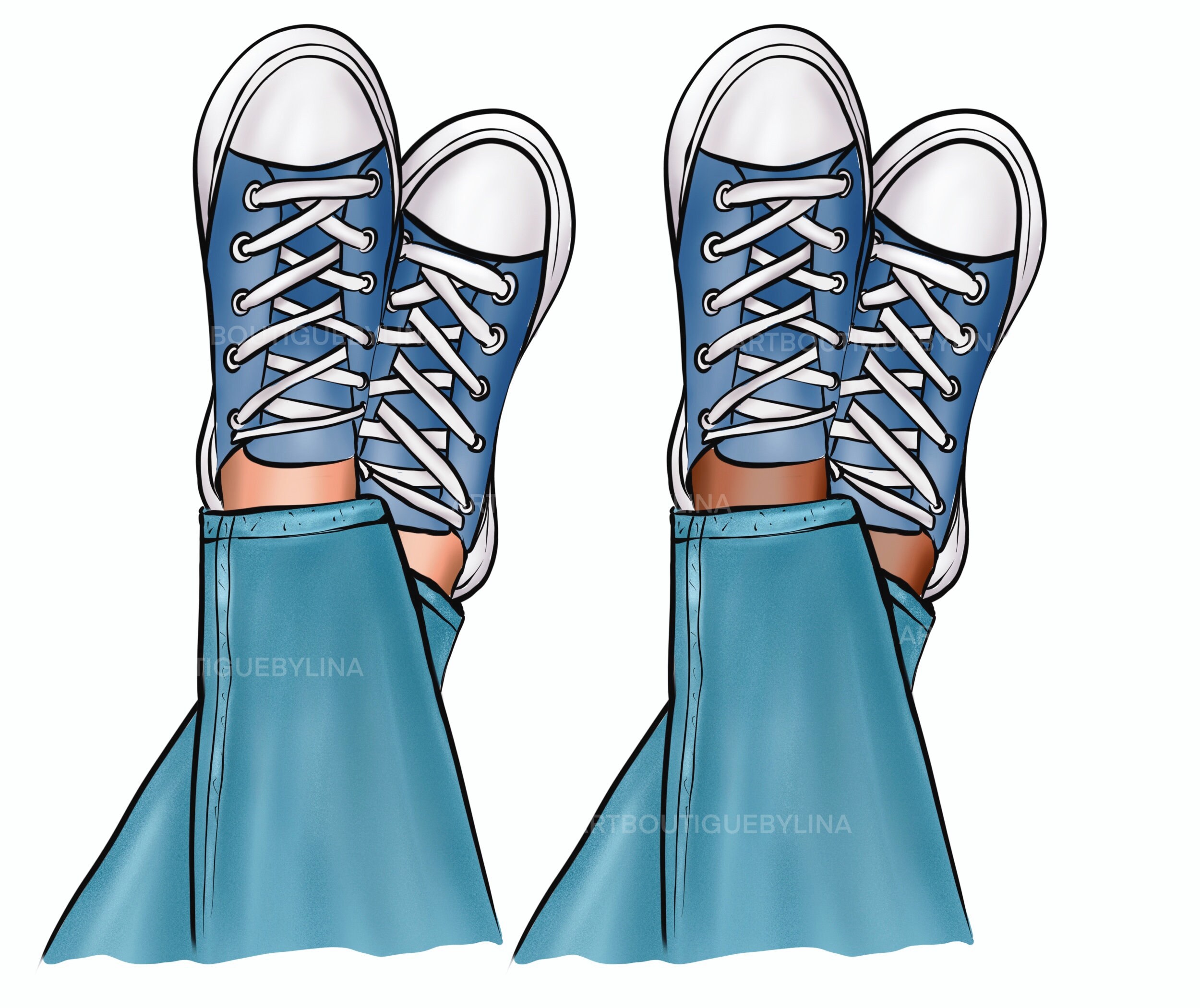 Chuck Shoes Clipart: Planner Stickers, DIY Graphics (14 PNG) (digital ...