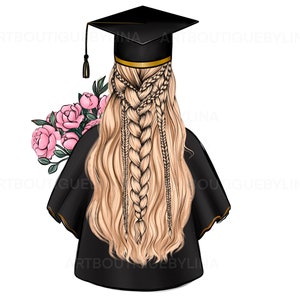 Graduation Girls Clipart: DIY Graduate PNG (digital Download ...
