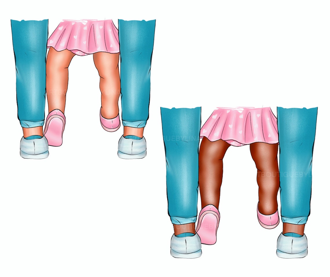 Fathers Day Clipart Father Daughter Clipart Dad Girl Etsy