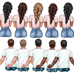 Bundle Family Clipart, Father Mother Sons and Daughters Clipart ...