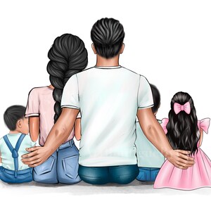 Family Clipart, Father Mother Sons and Daughter Clipart, Parents and ...