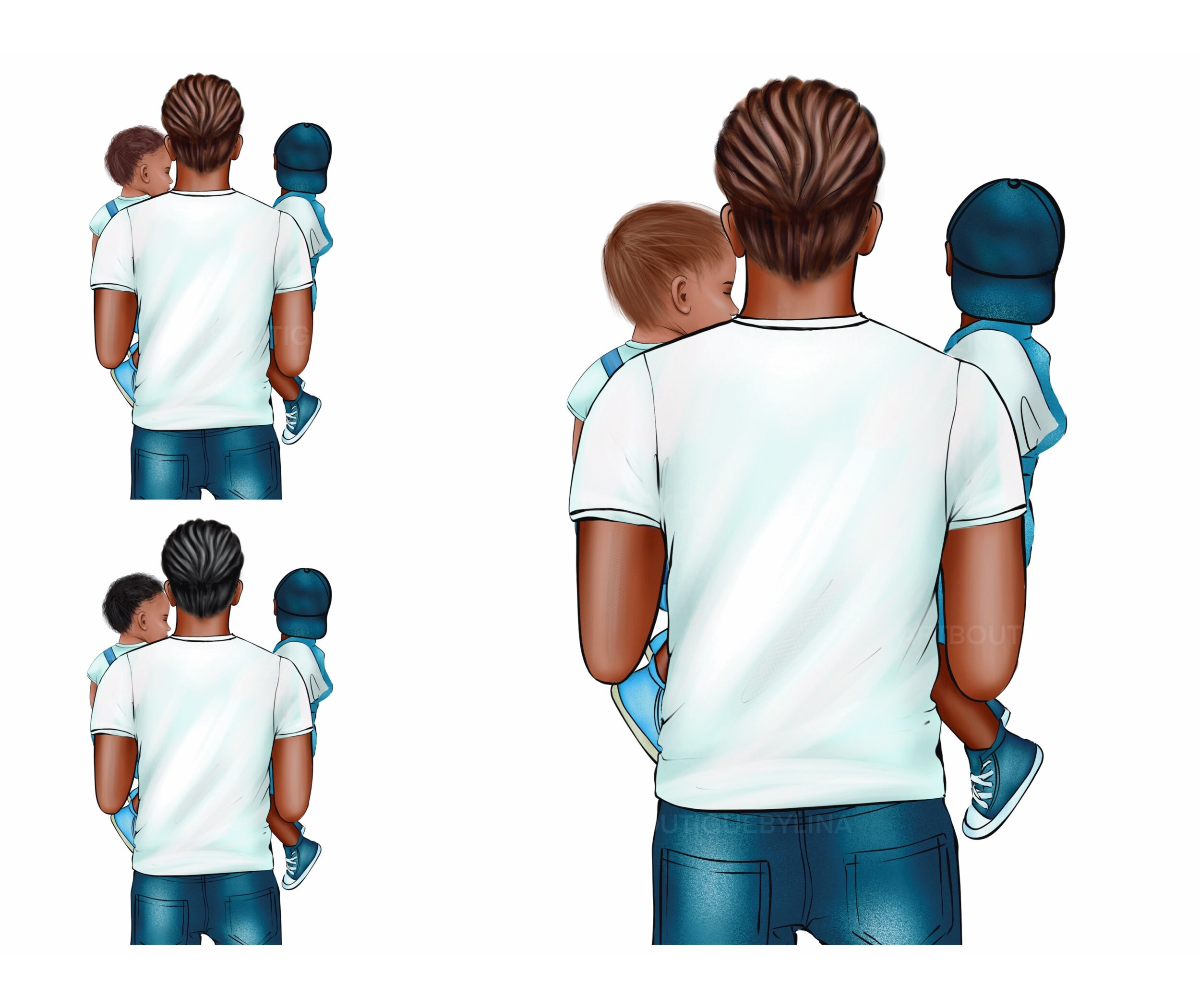 Fathers Day Clipart Father Sons Clipart Father Clipart Dad - Etsy Canada