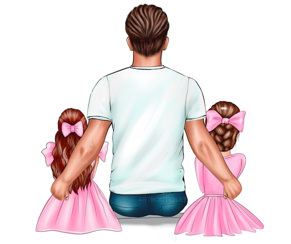 Family Of Four Clip Art Two Daughters