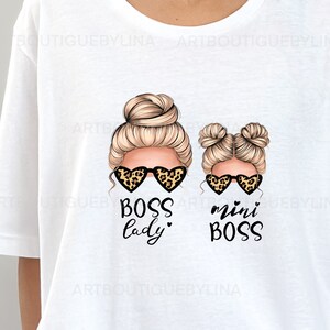 Blonde Messy Bun Mama and Mini Boss Png, Mama Mini PNG, Mother's Day ...