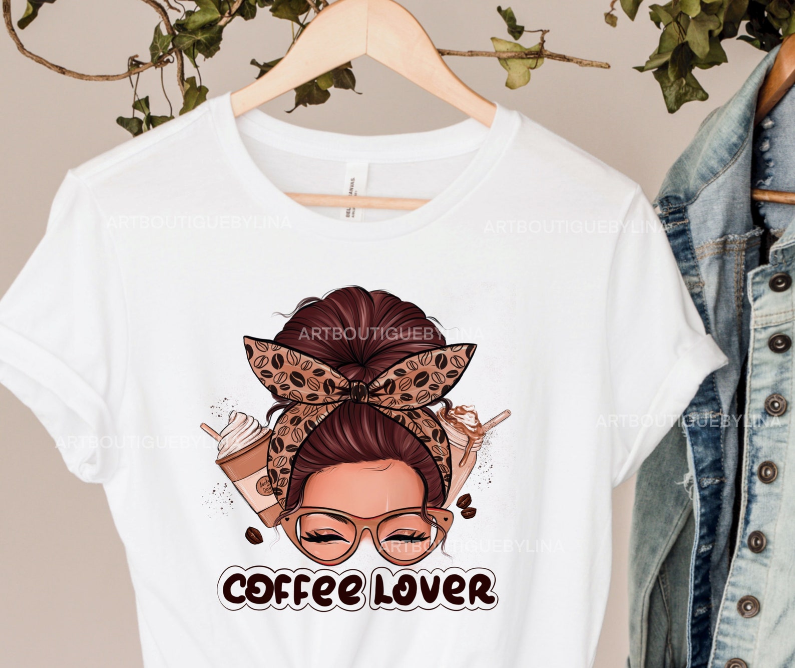 Messy Bun Coffee Lover Png, Coffee Girl Download, Coffee Life Digital ...