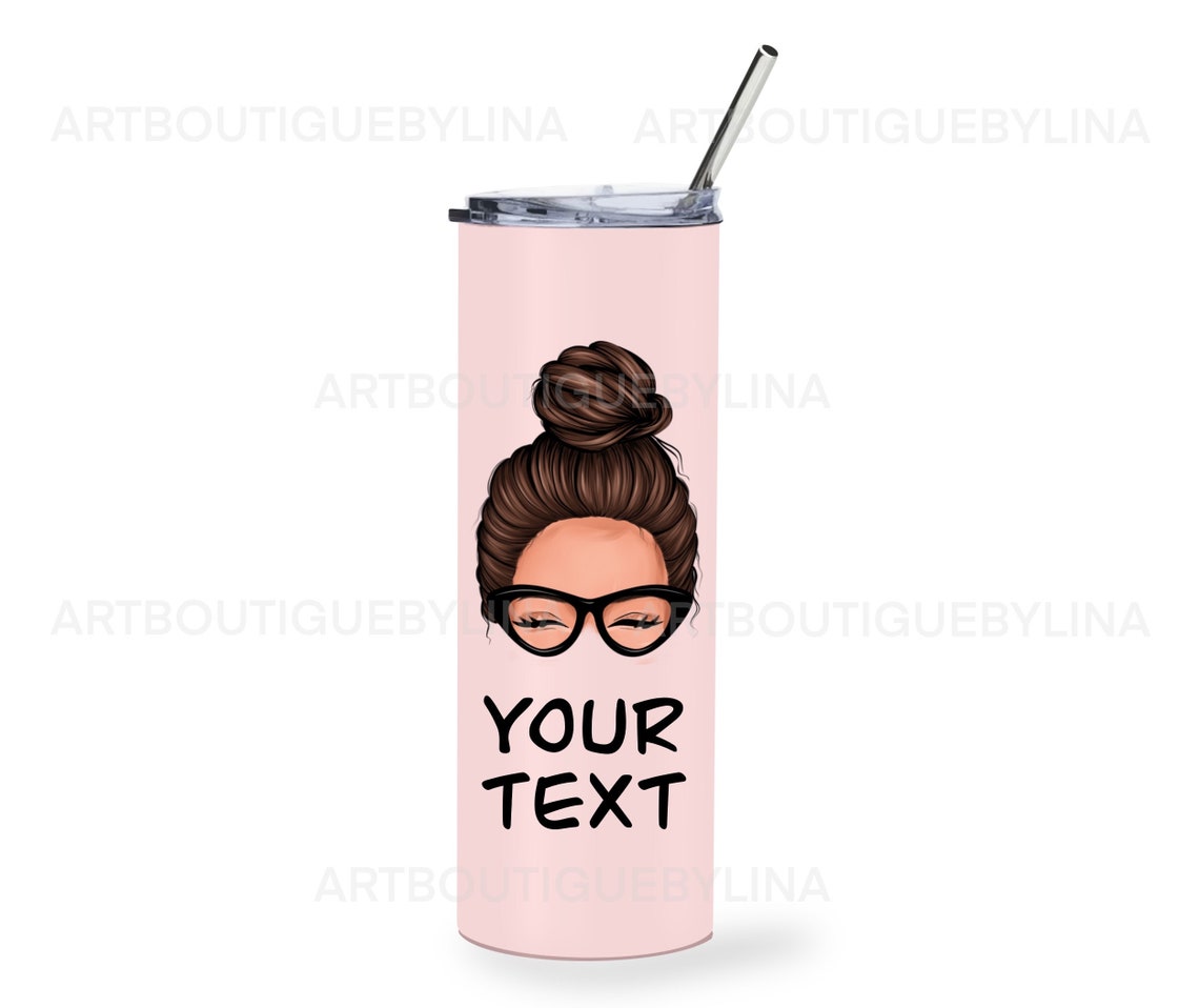 Brown Hair Messy Bun Sublimation Design (digital File) - Etsy