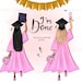 Graduation Girls Pink Clipart, Graduation Clipart, Grads Friends ...