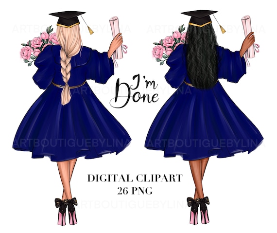 Clipart De Toga Y Birrete De Graduación Azul