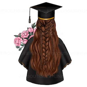 Graduation Girls Clipart: DIY Graduate PNG (digital Download ...