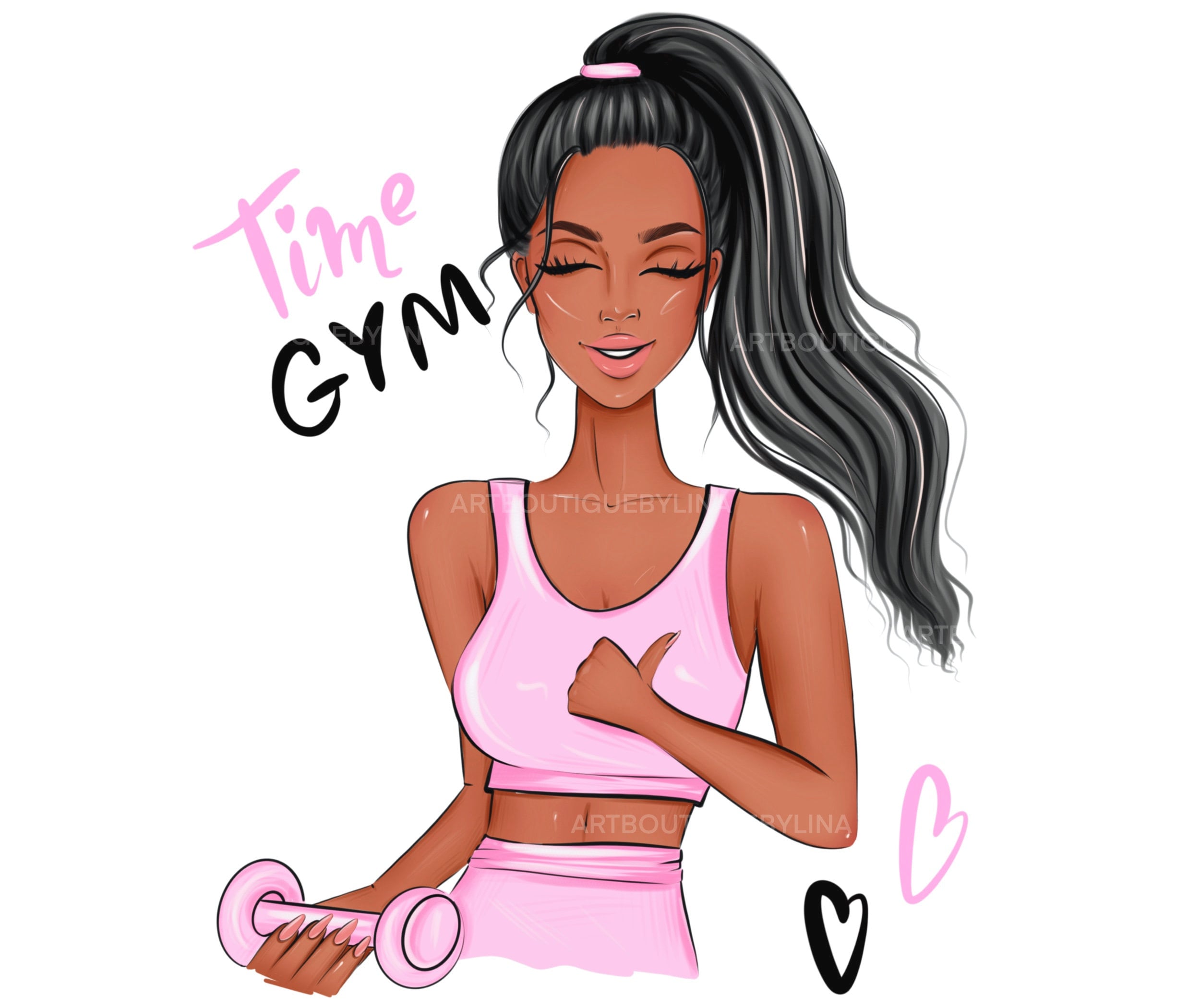 Time Gym Clipart Sport Girl Clipart Gym Girl Clipart - Etsy