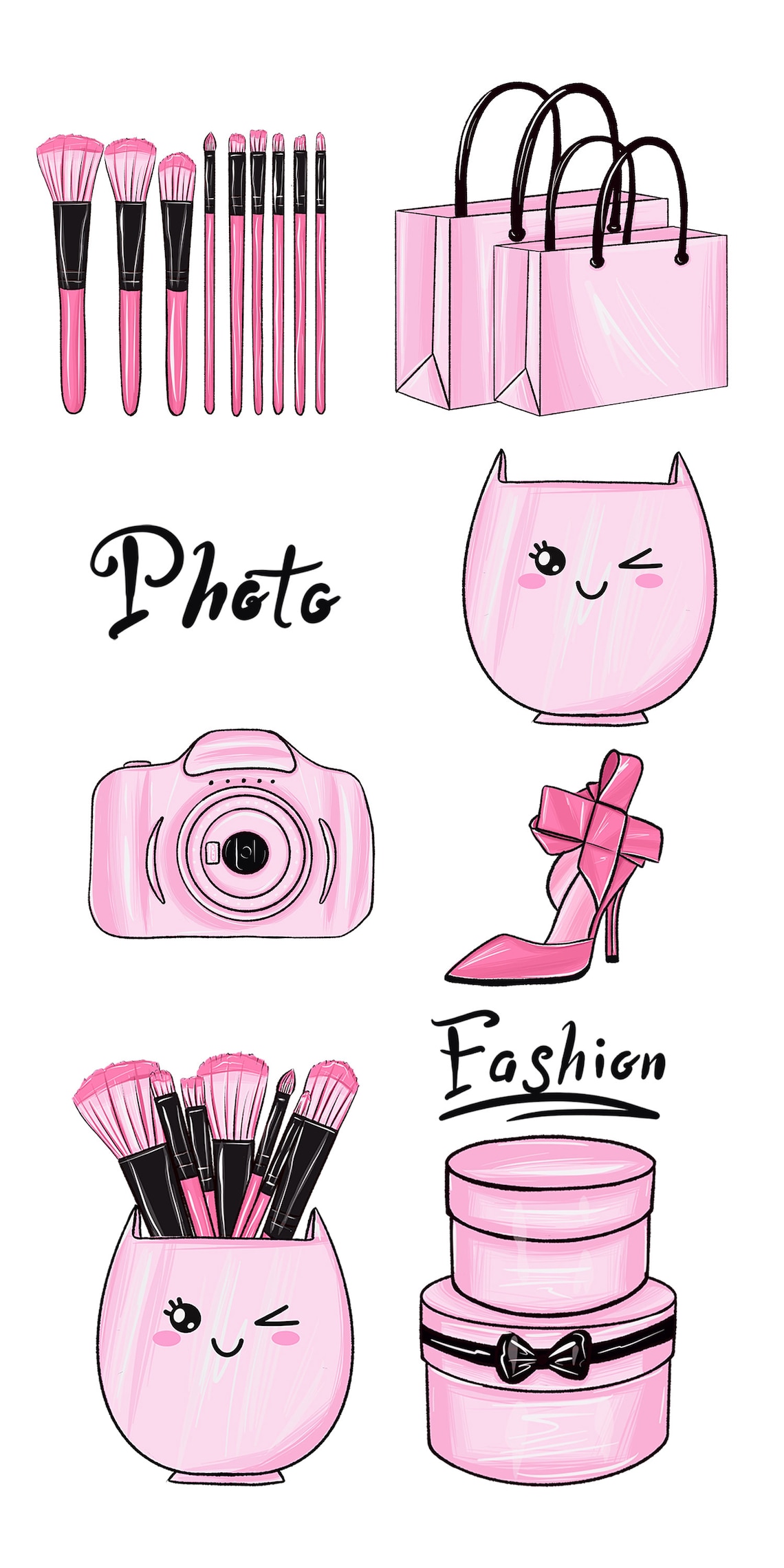 Planner Girl Fashion Clip Art Girl Clip Art Clipart PNG Beauty - Etsy