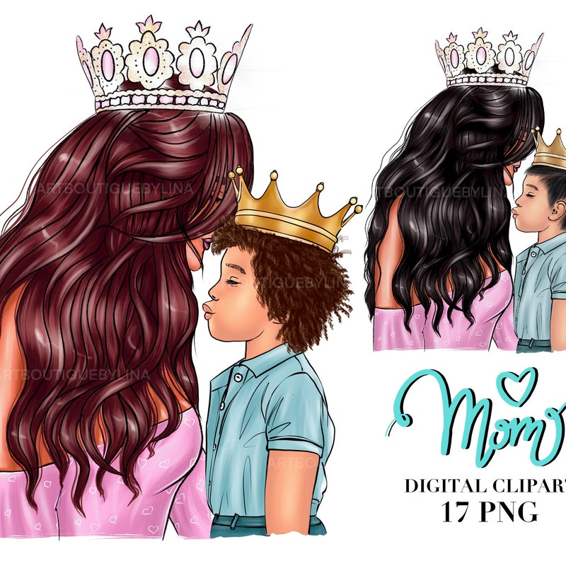 I Love Mom Clipart - Etsy