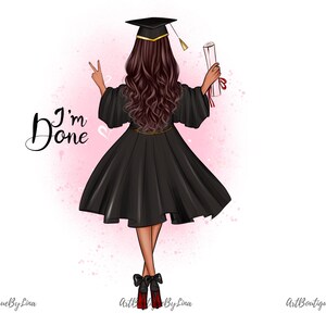 Graduation Girls Clipart Set | Class of 2025 Friends | Graduate Girls ...
