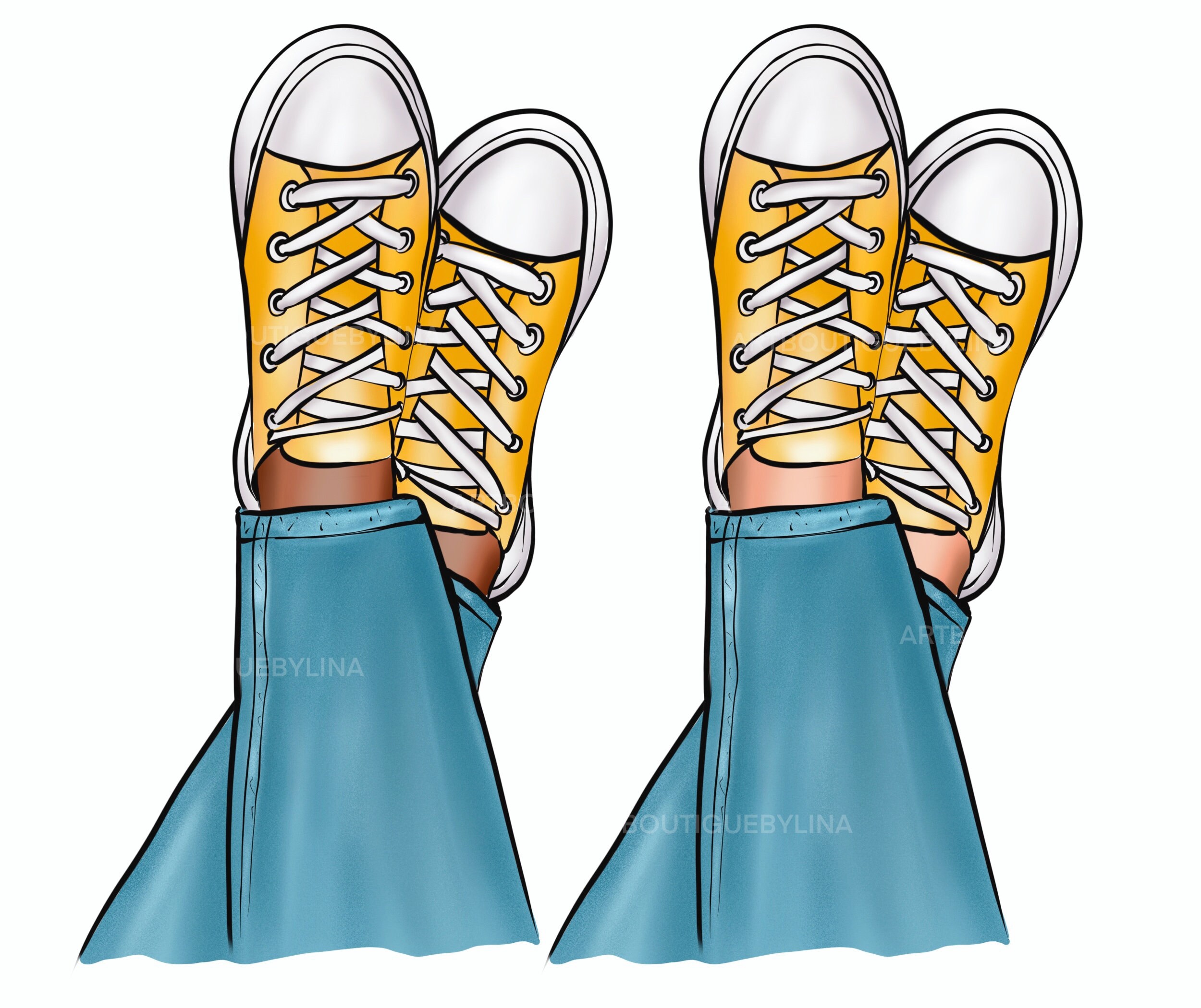 Chuck Shoes Clipart: Planner Stickers, DIY Graphics (14 PNG) (digital ...