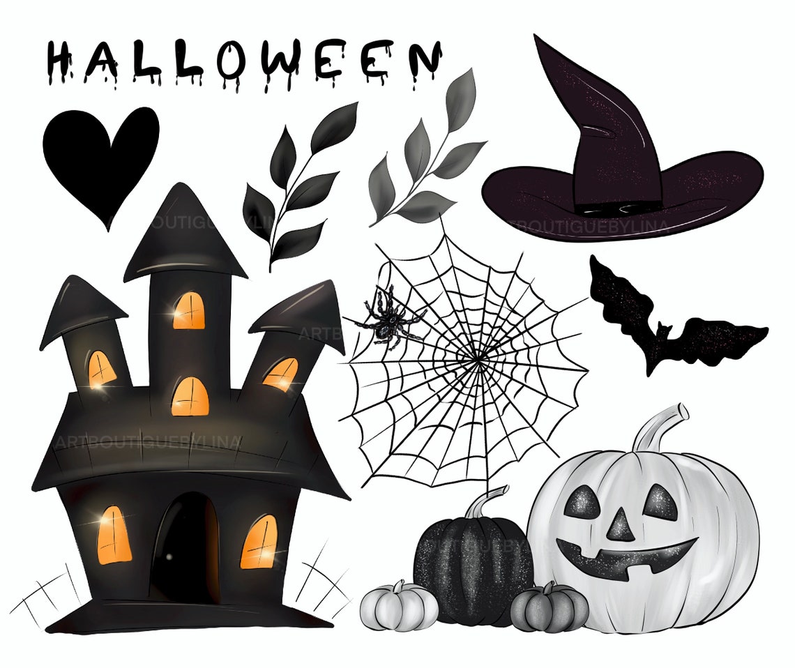 Halloween Witch Spooky Halloween Fashion Clipart Halloween - Etsy