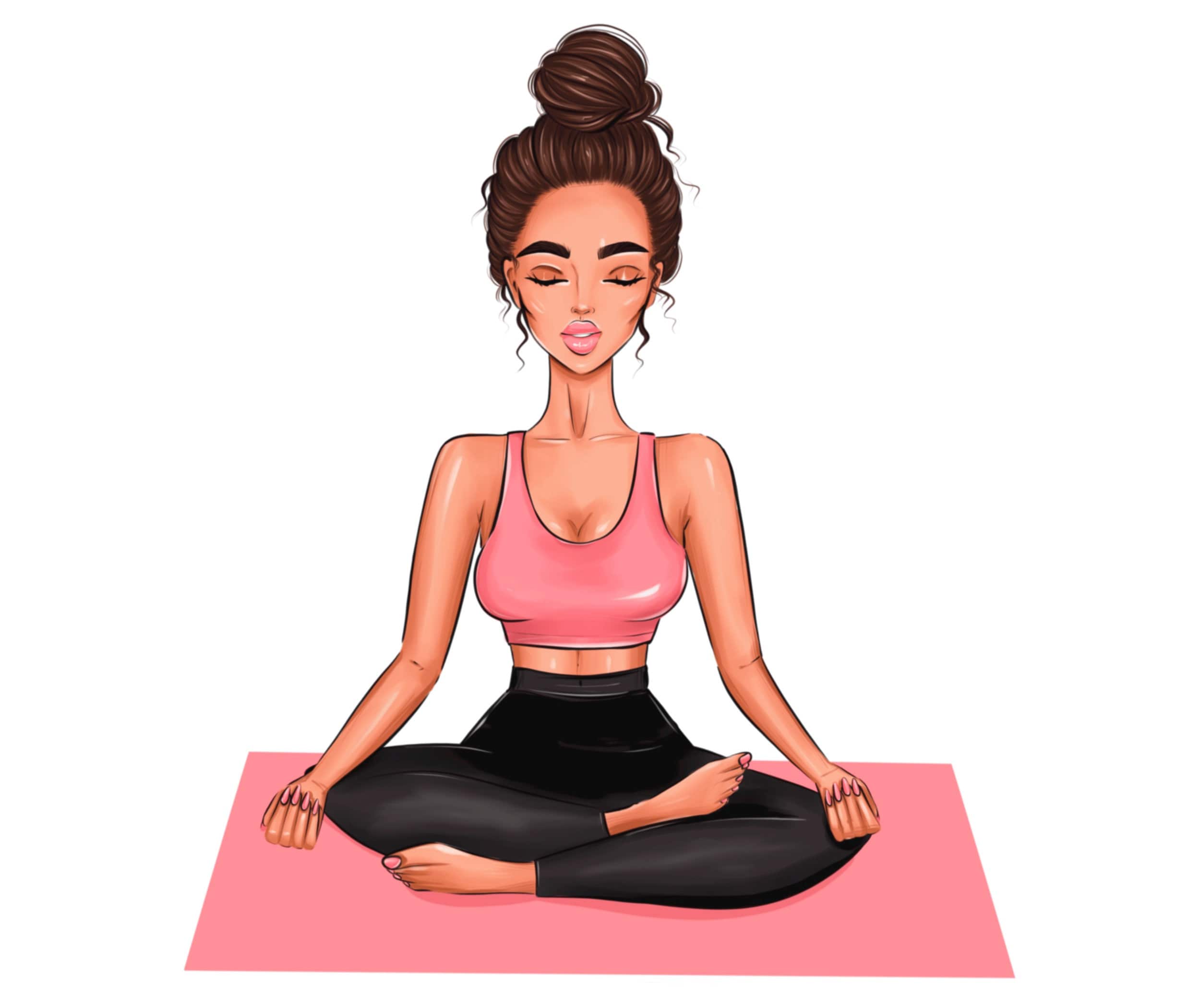 Yoga Girl Clipart Yoga Woman Clipart Yoga Pose Clipart Girl - Etsy