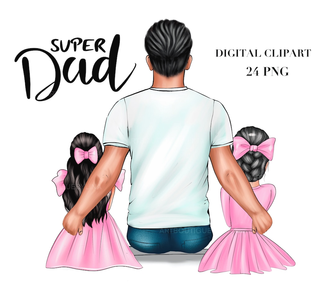 Daughter With Father Image Clipart