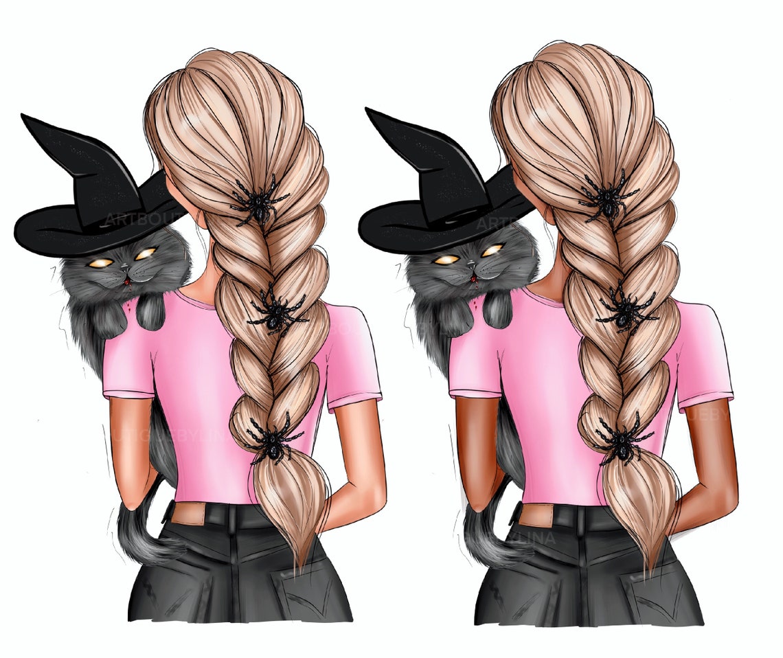 Halloween Witch Spooky Halloween Fashion Clipart Halloween - Etsy