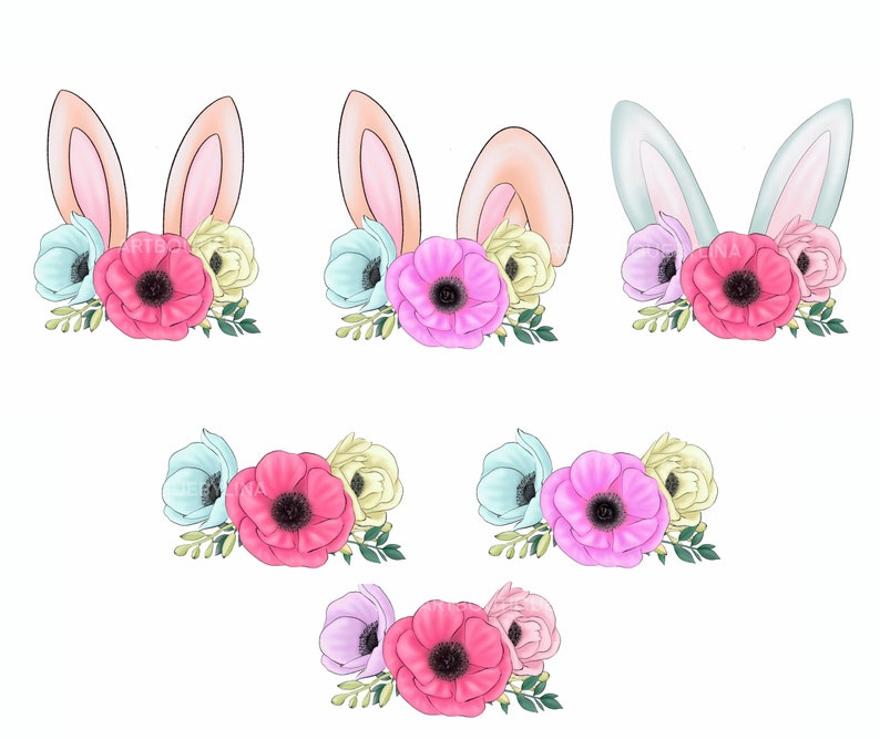 Easter Bunny Ears Clipart Easter Rabbit Spring Clip Art - Etsy