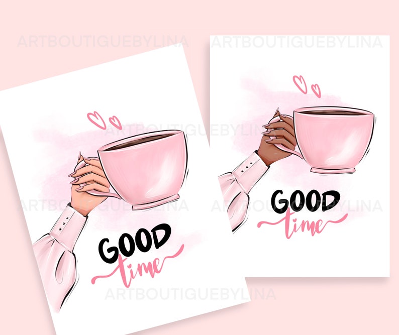 Drink Cozy Digital Clipart, Cute Coffee Clipart PNG, Cappuccino Clipart ...