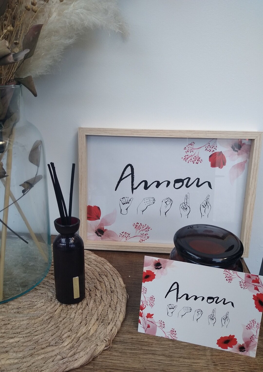 LOVE Poster and Card Set Poster Map Sign Language - Etsy