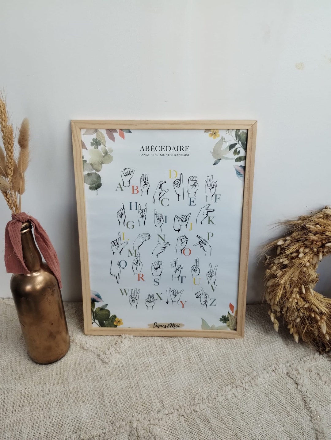 A3 ABC Poster Sign Language Poster Illustrated Educational - Etsy