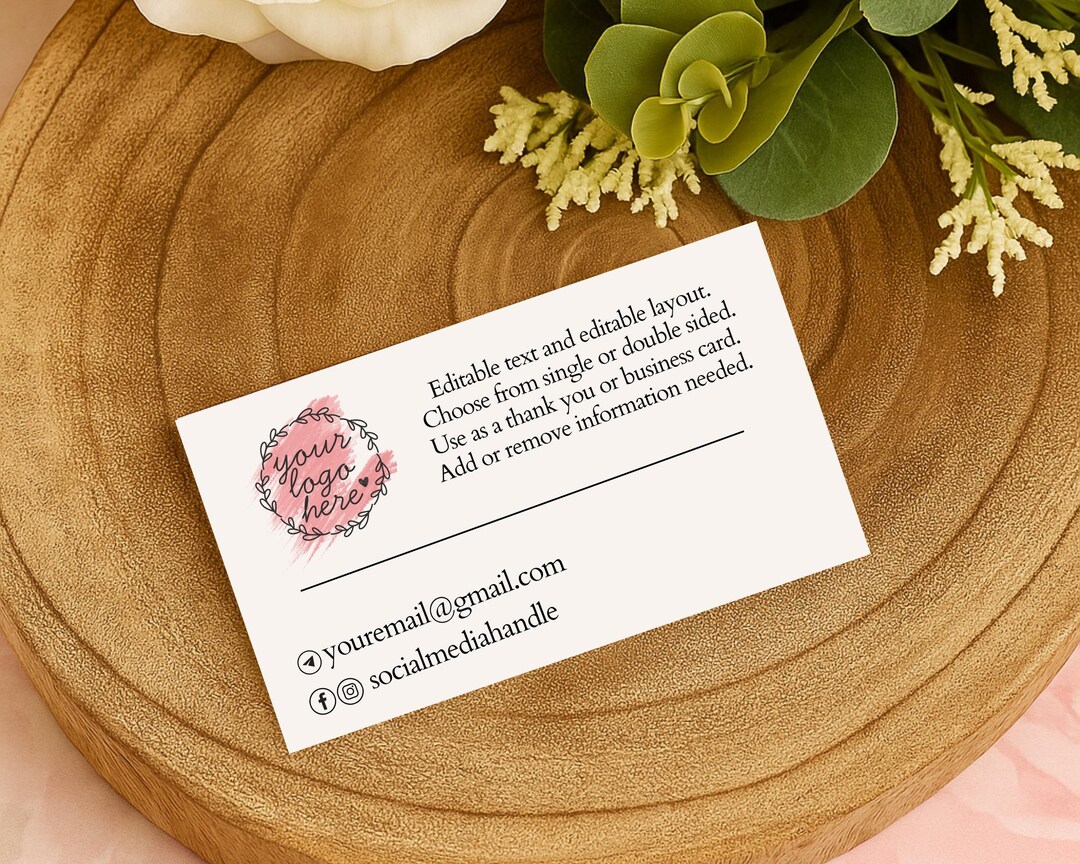 Business Cards Fully Custom & Can Be Personalised With Logo, Social ...