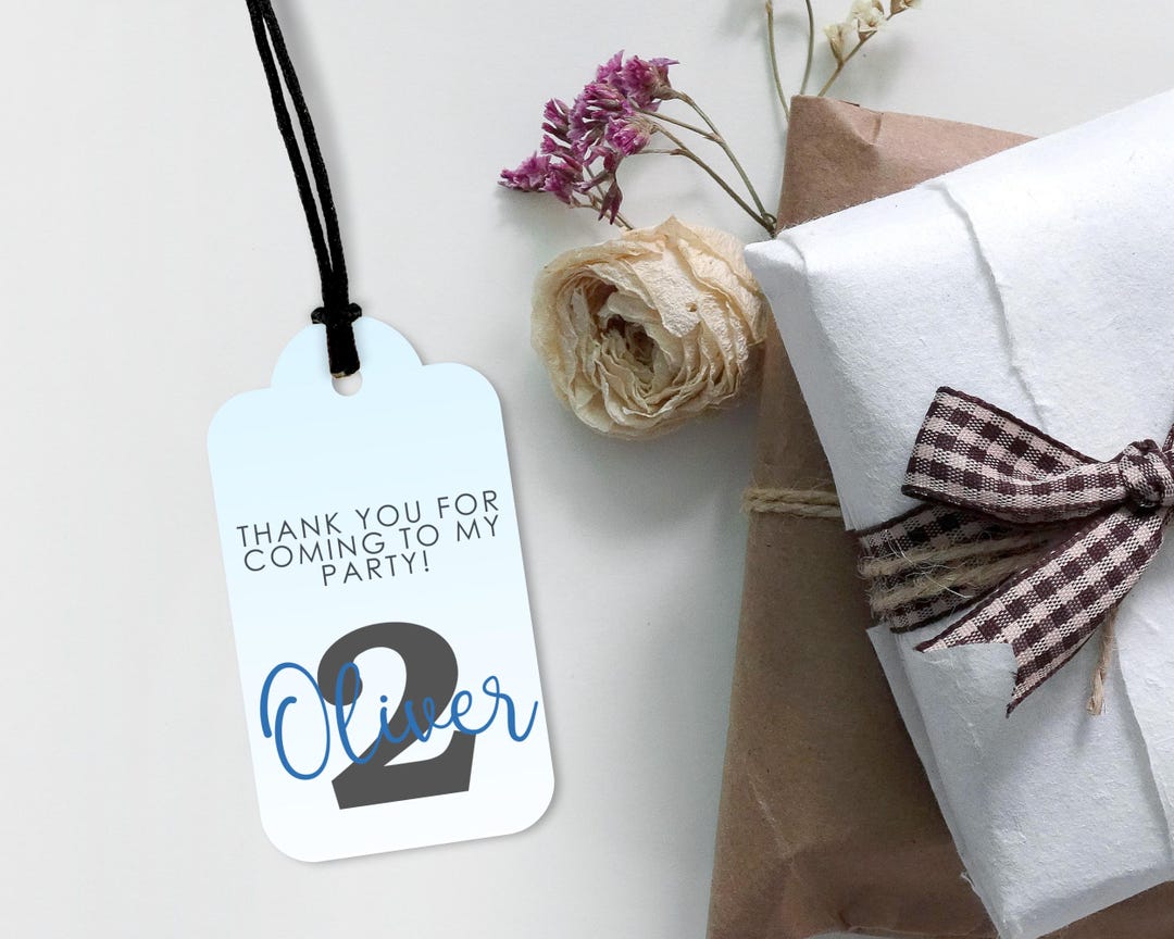 Custom Birthday Tags With Hole, Perfect for Presents & Gifts, Treat ...