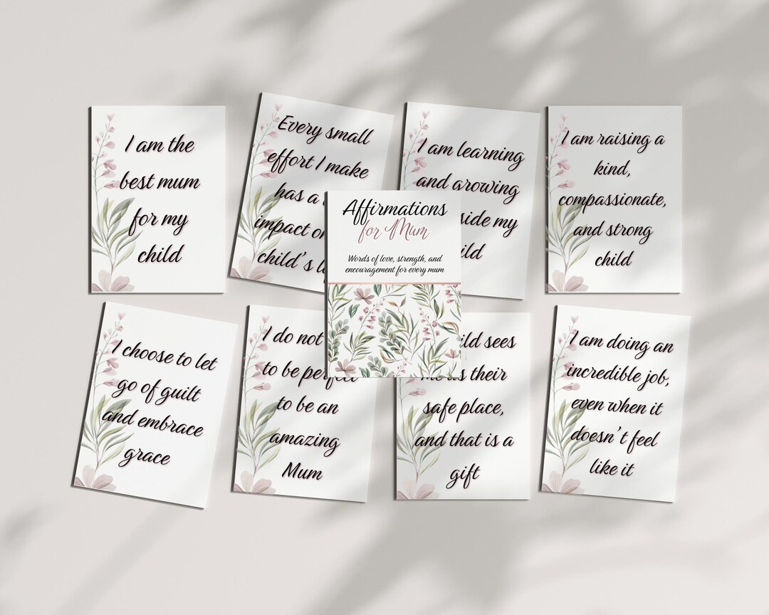 Mum Affirmation Cards, Mother's Day Gift of Appreciation Love and ...