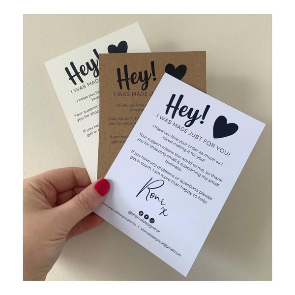 Large Custom Thank You Cards - Etsy