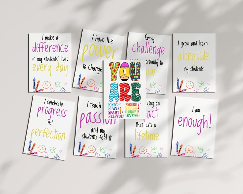 Teacher Affirmation Cards – Appreciation Gift for Teachers, Mindfulness ...