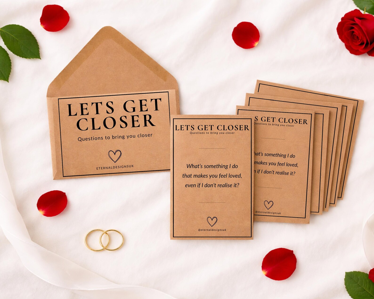 Couples Question Cards, Romantic Valentines Gift for Husband, Wife ...
