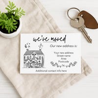 New Address Cards: We've Moved Announcement With Envelopes - Etsy