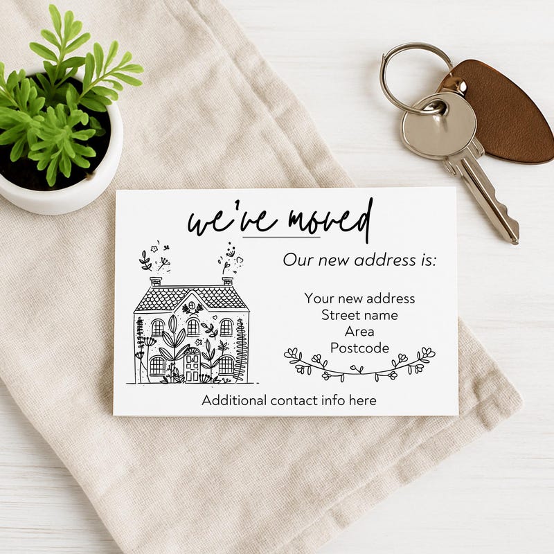 Change of Address Cards - Etsy UK