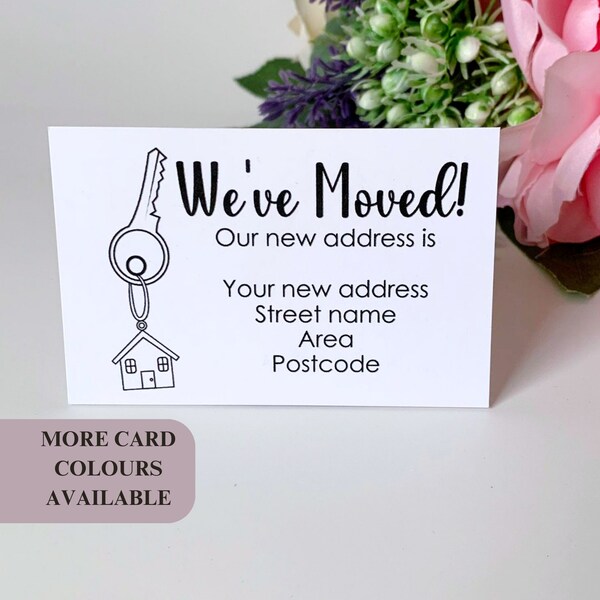 New Address Card - Etsy