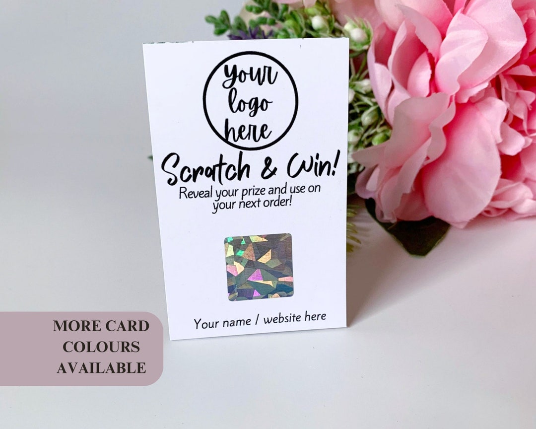 Scratch Cards Fully Custom & Can Be Personalised With Logo - Etsy