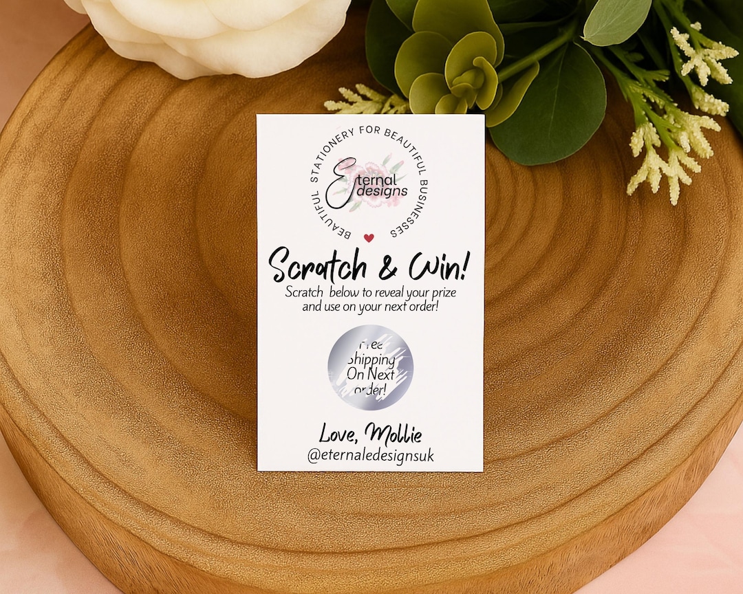 Scratch Cards Fully Custom & Can Be Personalised With Logo, Social ...
