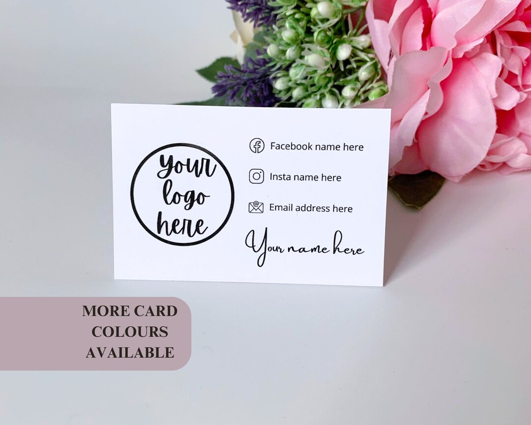 Business Cards Fully Custom & Can Be Personalised With Logo - Etsy