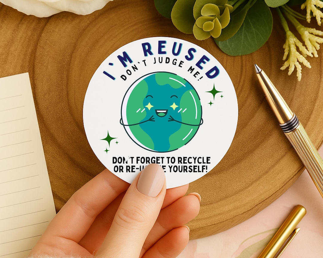 Recycled Packaging Stickers – Earth Round Labels for Eco-friendly Small ...