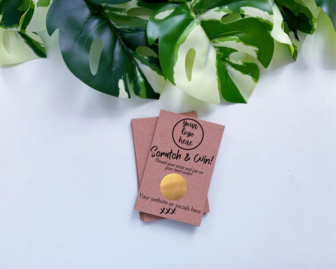 Scratch Cards Fully Custom & Can Be Personalised With Logo, Social ...