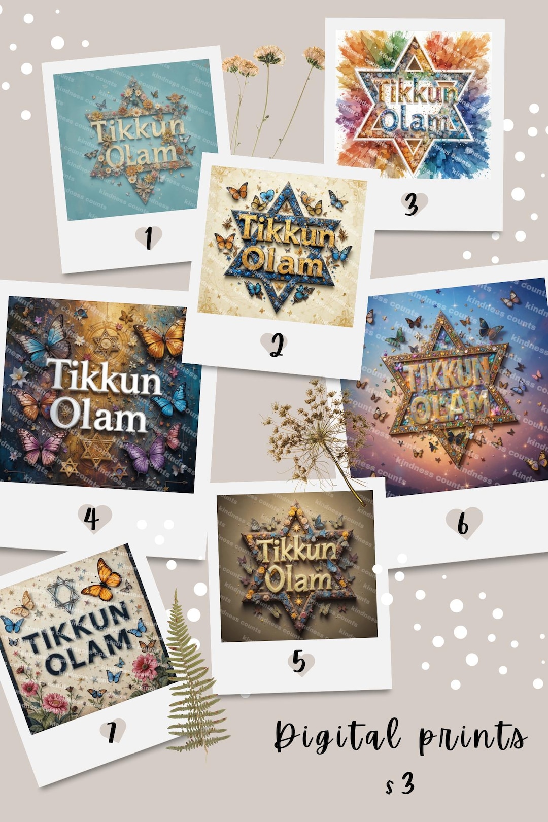 Gorgeous Jewish Tikkun Olam Digital Art Print - Etsy