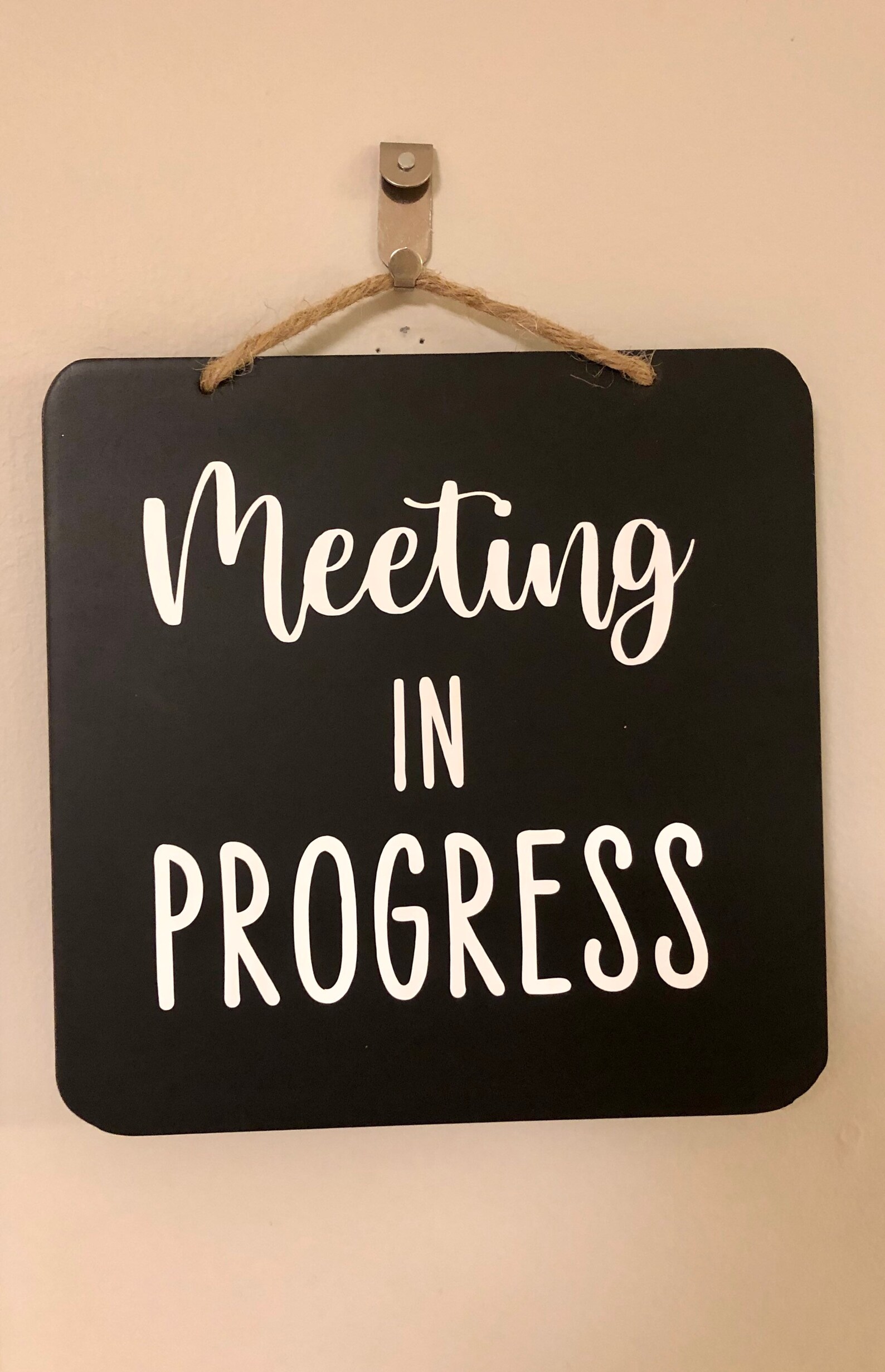 Zoom Meeting in Progress. Meeting in Progress Sign. Custom - Etsy
