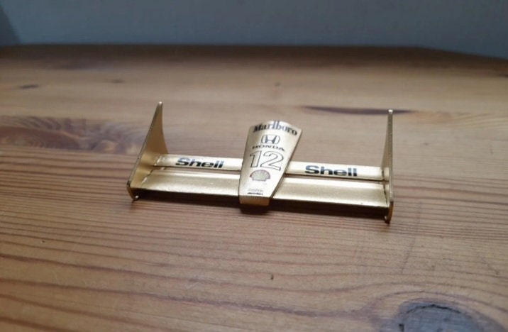 Ayrton Senna 1988 MP4/4 Mclaren Nose - Cone Diorama Gold Finish Metal ...