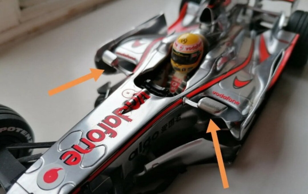 1:18 Scale Replacement Mirrors Mclaren MP4-22/3 Lewis Hamilton 2008 ...