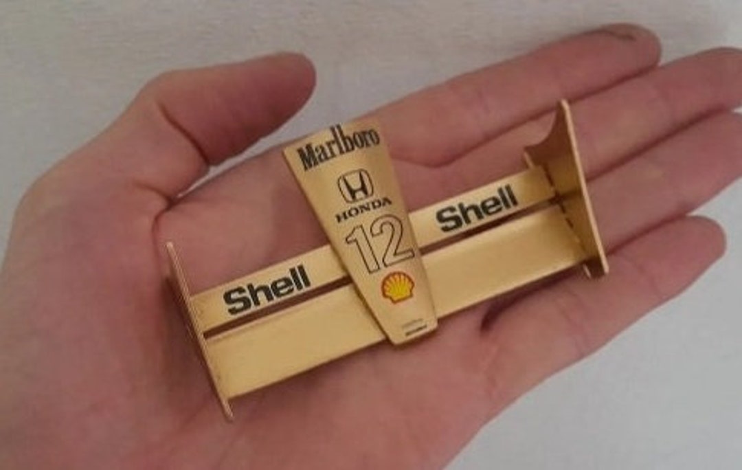 Ayrton Senna 1988 MP4/4 Mclaren Nose - Cone Diorama Gold Finish Metal ...