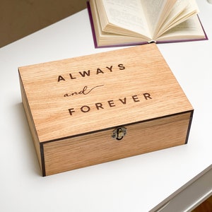 Personalized Memory Wooden Keepsake Valentines Lock Box Christmas ...