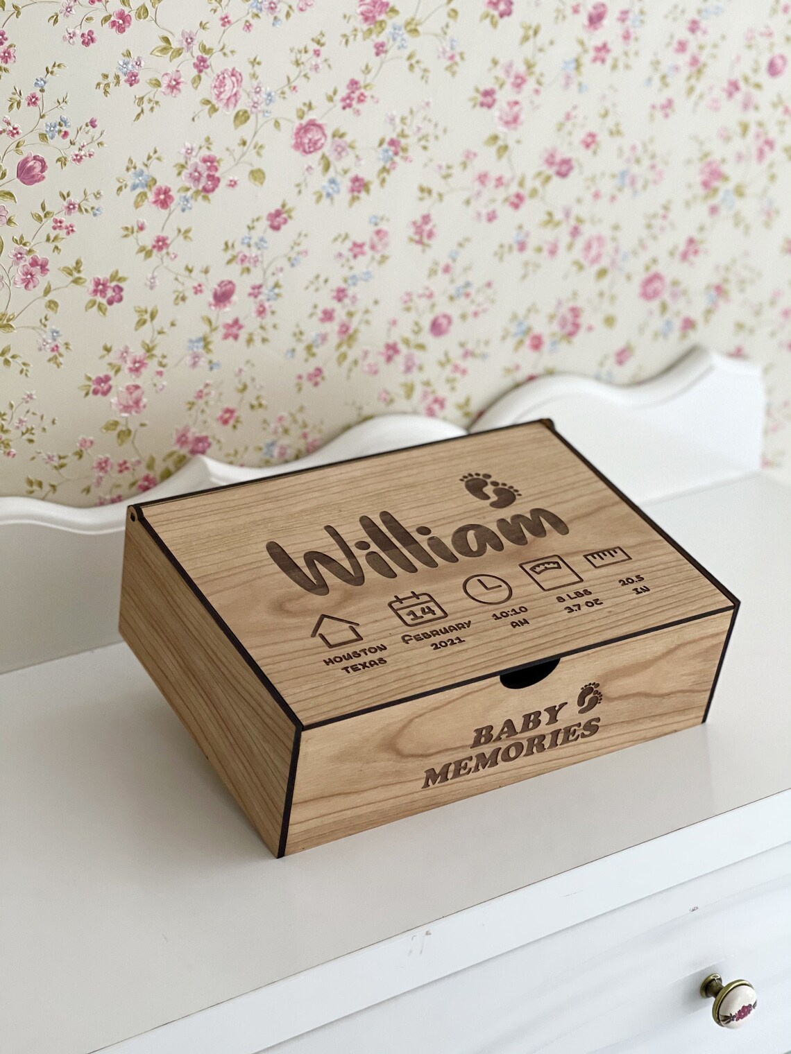 Personalized Baby Keepsake Memory box original gift for baby | Etsy