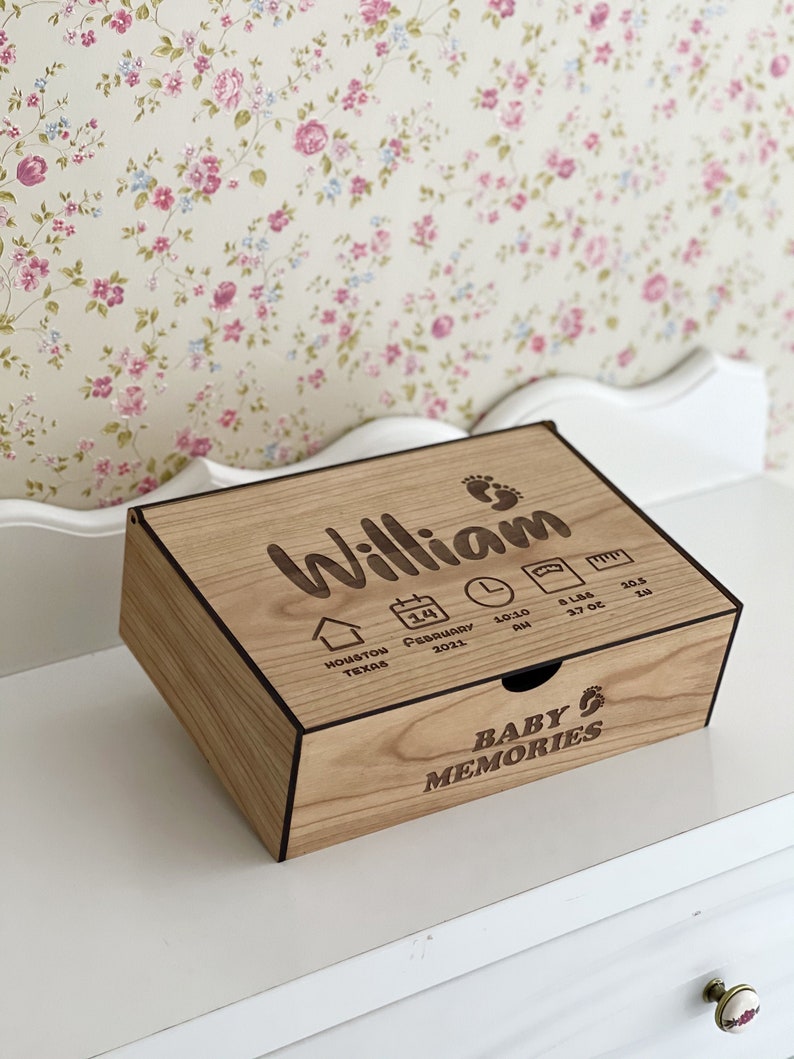 Personalized Baby Keepsake Memory Box Original Gift for Baby - Etsy