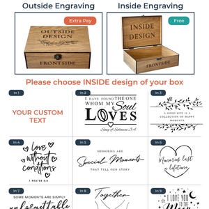 Love Letter Box Valentines Day Gift Box Personalized Small Wooden ...